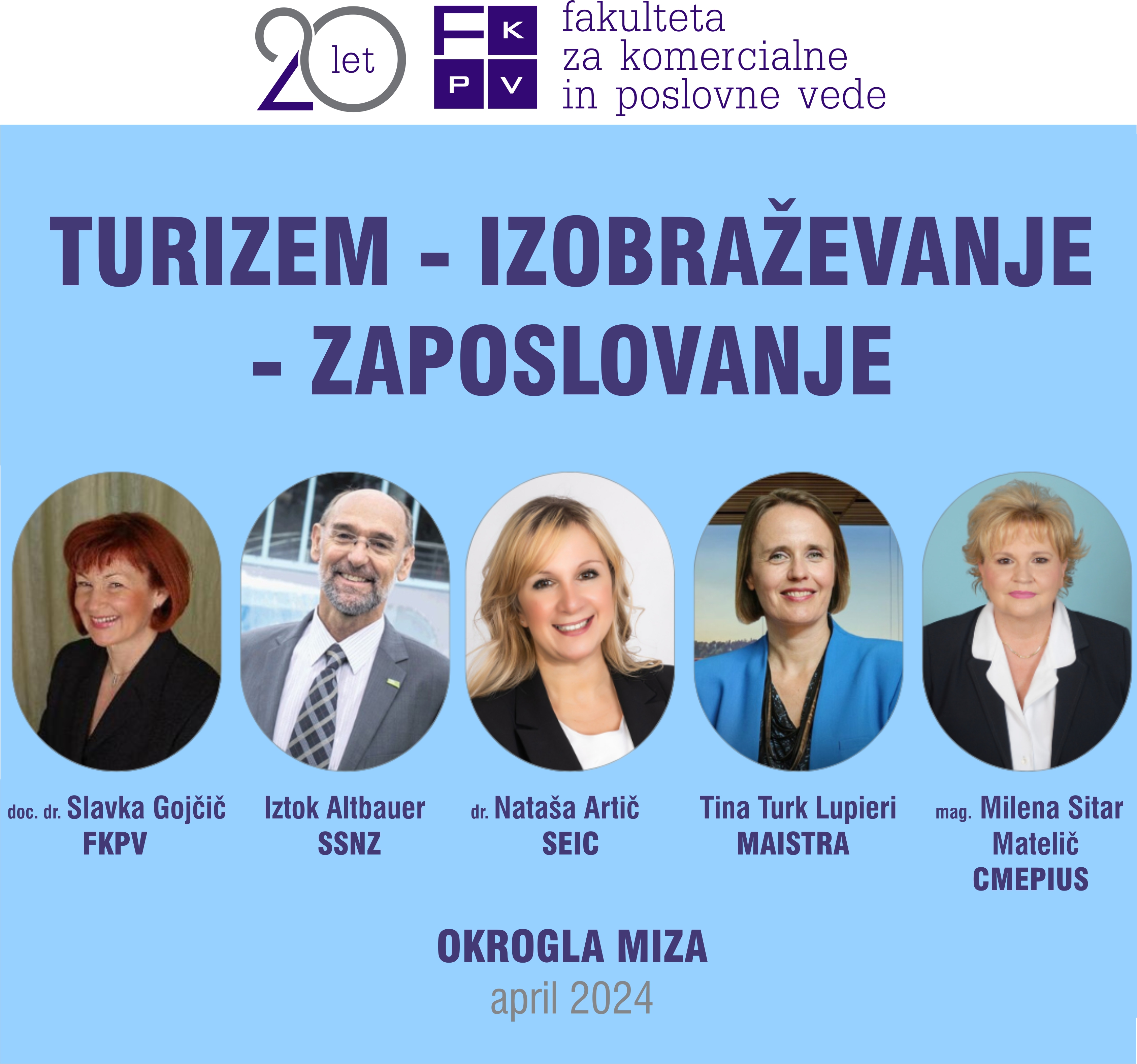 Okrogla miza: TURIZEM – IZOBRAŽEVANJE – ZAPOSLOVANJE | FKPV
